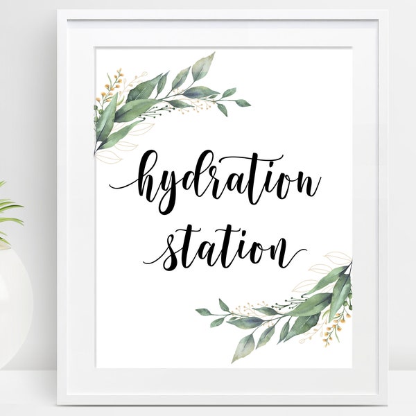 Hydration Station Sign - Etsy