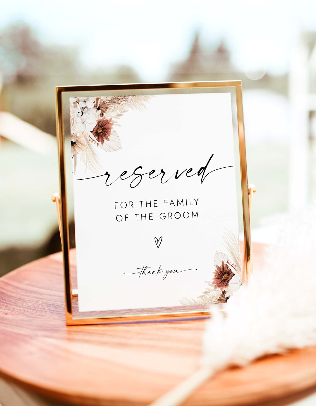 Wedding Reserved Seating Sign Reserved Seat Sign Groom's Family ...