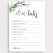 Dear Baby Wish Cards, Wishes for Baby Printable, Wish for Baby Cards ...