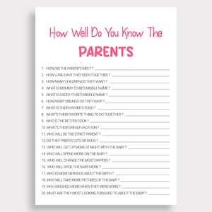 How Well Do You Know the Parents Who Knows Mommy Best Game Pink Baby ...