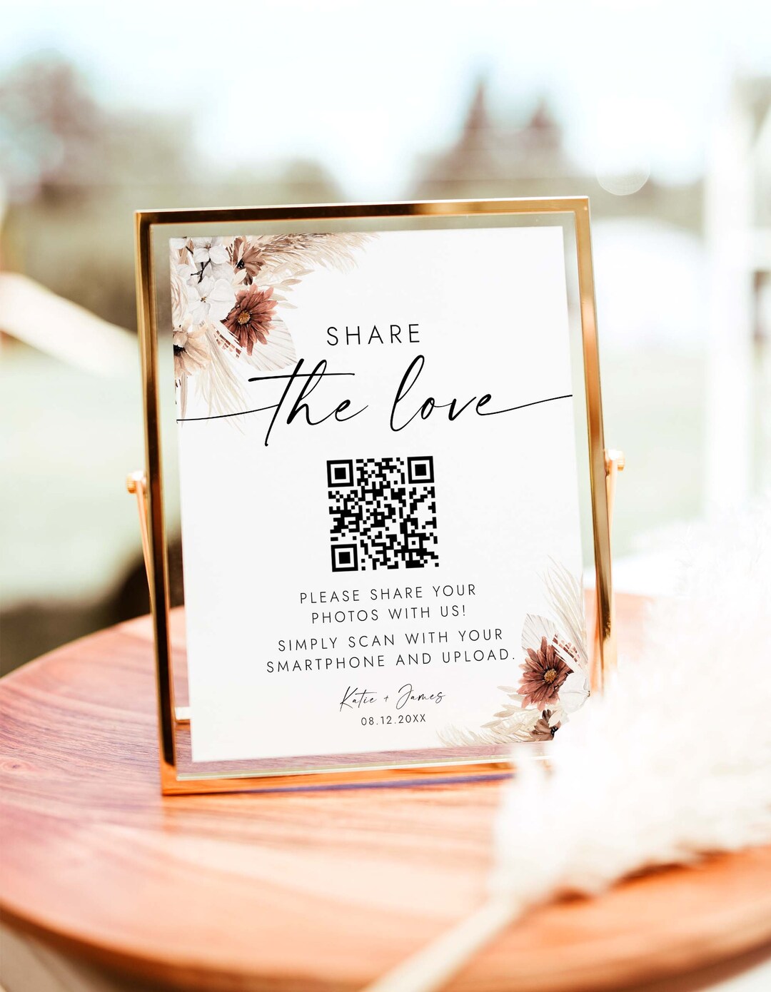 Share the Love QR Code Sign Photo Album Share QR Code Photo Sharing ...