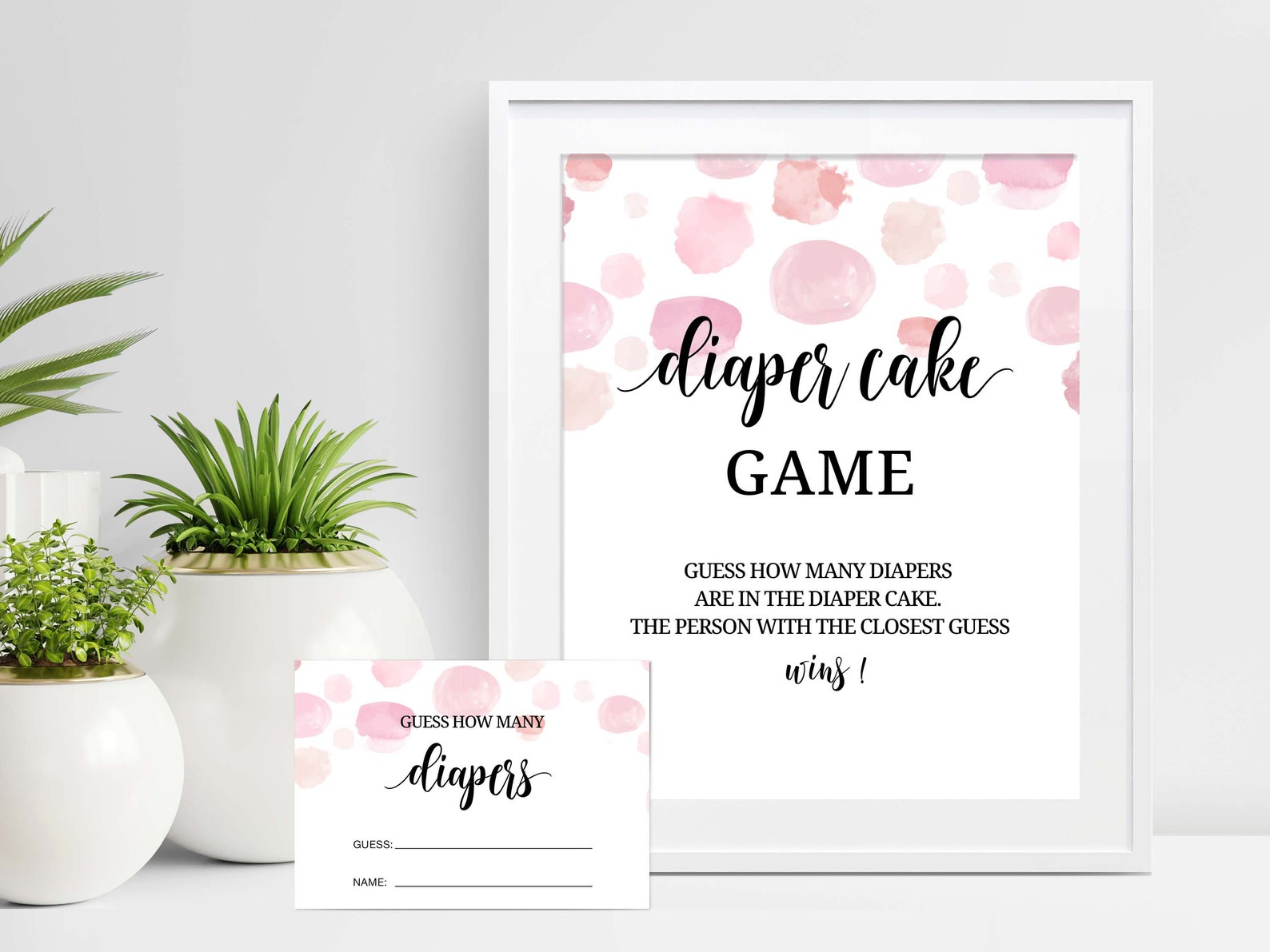 Diaper Cake Game Printable Baby Shower Games Guess How Many - Etsy