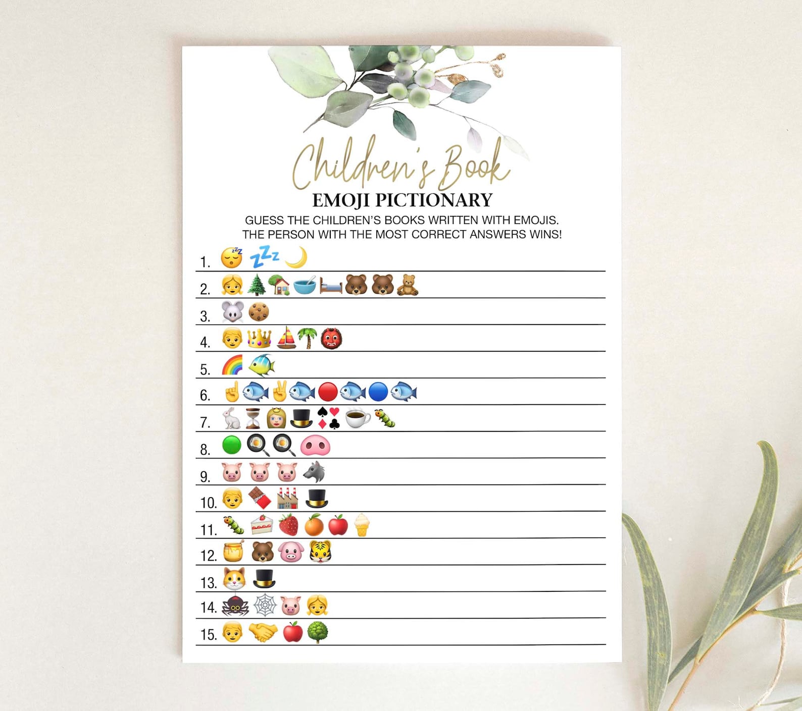 Children's Book Emoji Pictionary Game Baby Book Emoji Game - Etsy