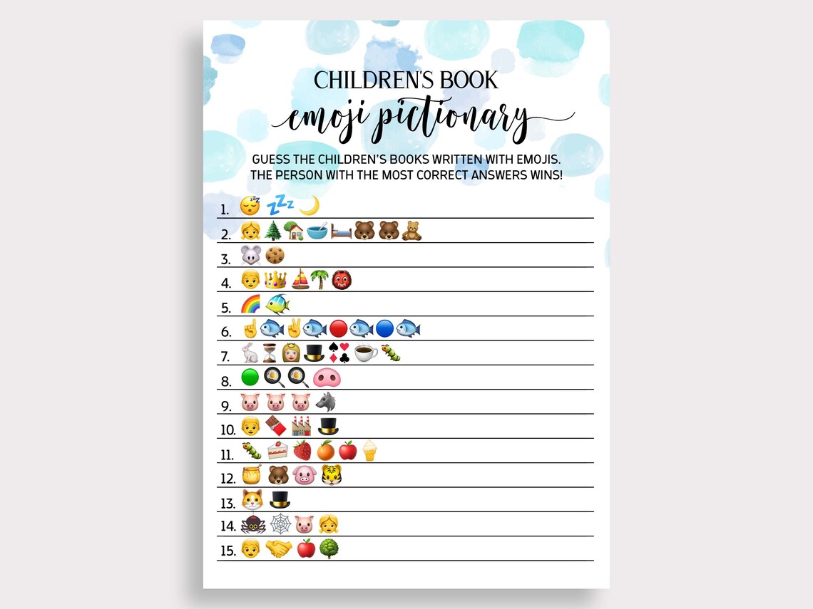 Childrens Book Emoji Pictionary Baby Emoji Game Children's - Etsy