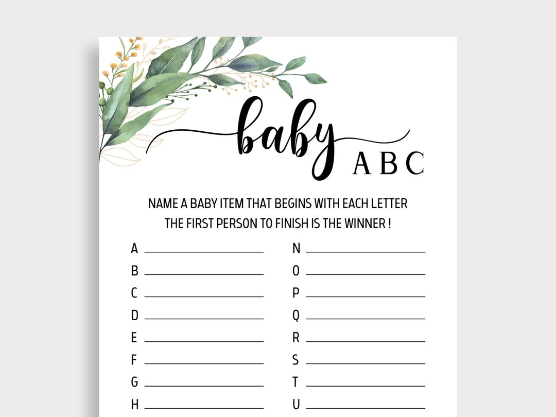 Baby ABC Game, Alphabet Game, Baby Abc's Game, A to Z Item Name ...