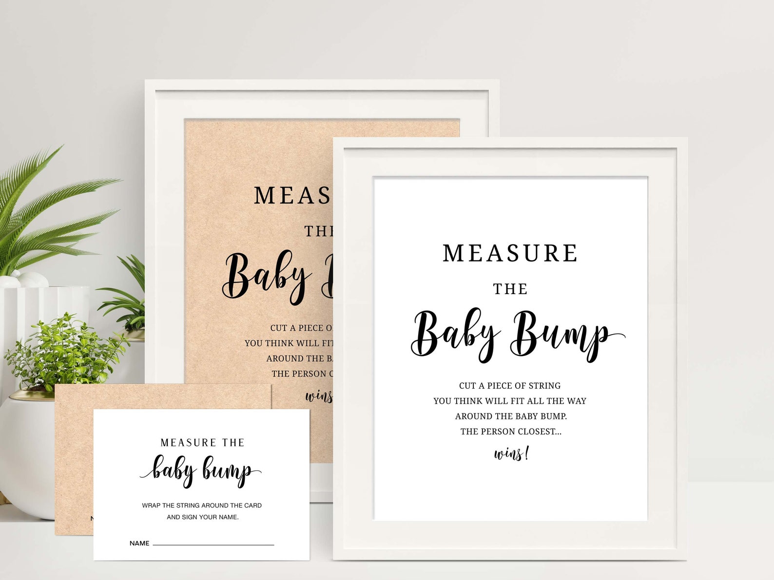 Measure the Baby Bump Sign How Big is Mommy's Belly Game - Etsy