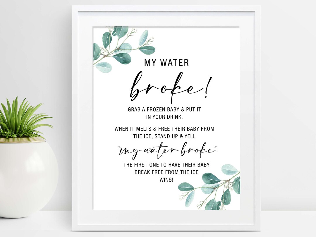 My Water Broke Game Frozen Baby Game Ice Cube Baby Game Baby Shower ...