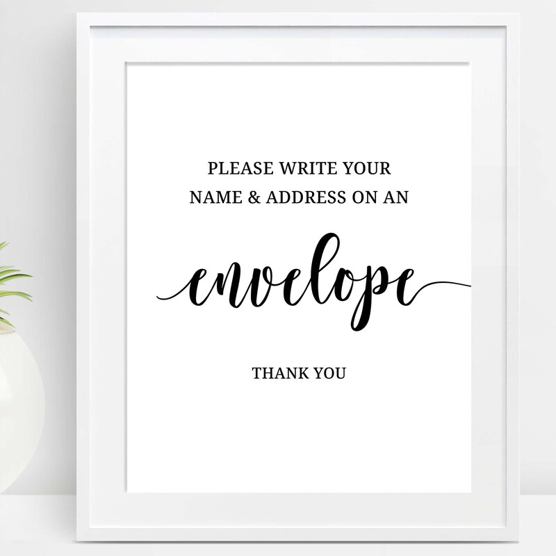 Address an Envelope Sign - Etsy