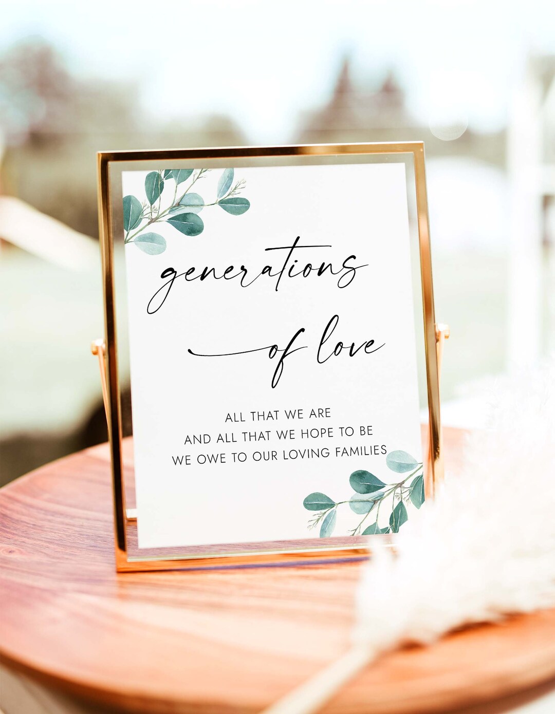 Generations of Love Sign Printable All That We Hope to Be We Owe to Our ...