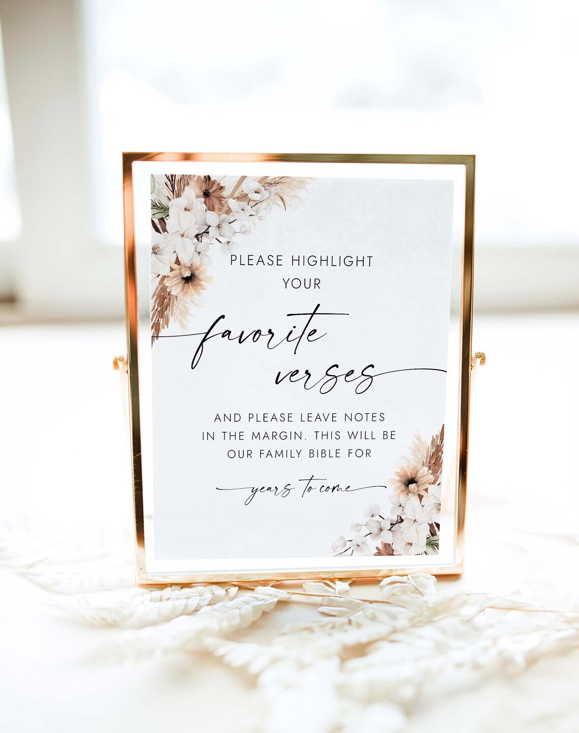 Highlight Favorite Bible Verses Sign Bible Guestbook Verse Sign Family ...