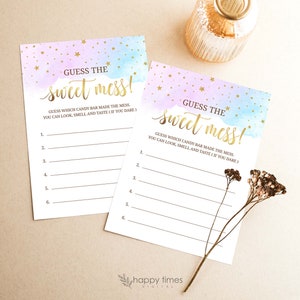 Candy Bar Game Guess the Sweet Mess Game Dirty Diaper Game Gender ...