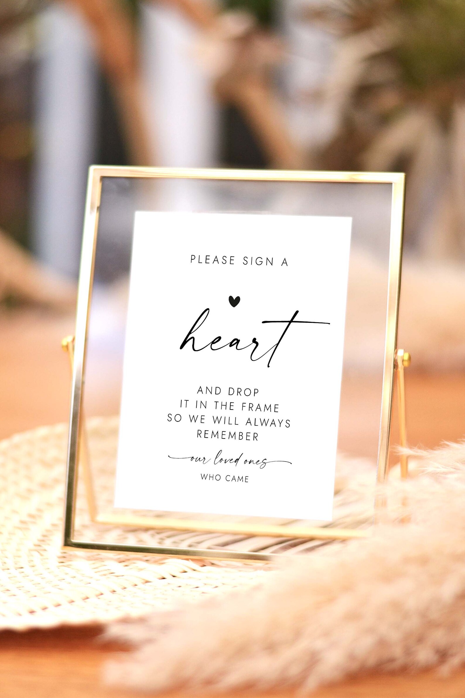 Sign a Heart Sign Wedding Guestbook Sign Drop Box Guest Book Sign Heart ...