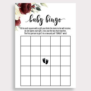 Baby Bingo Cards, Baby Shower Bingo Game Cards, Baby Shower Party Games ...