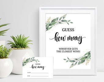 Guessing Game Cards Printable Guess Cards Guess How Many Bridal Shower ...