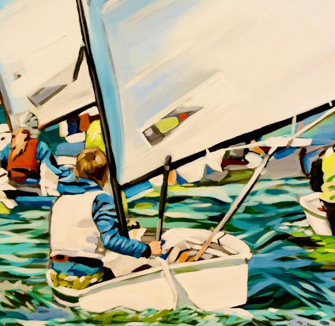 Acrylic Painting of Sailboat Races - Etsy