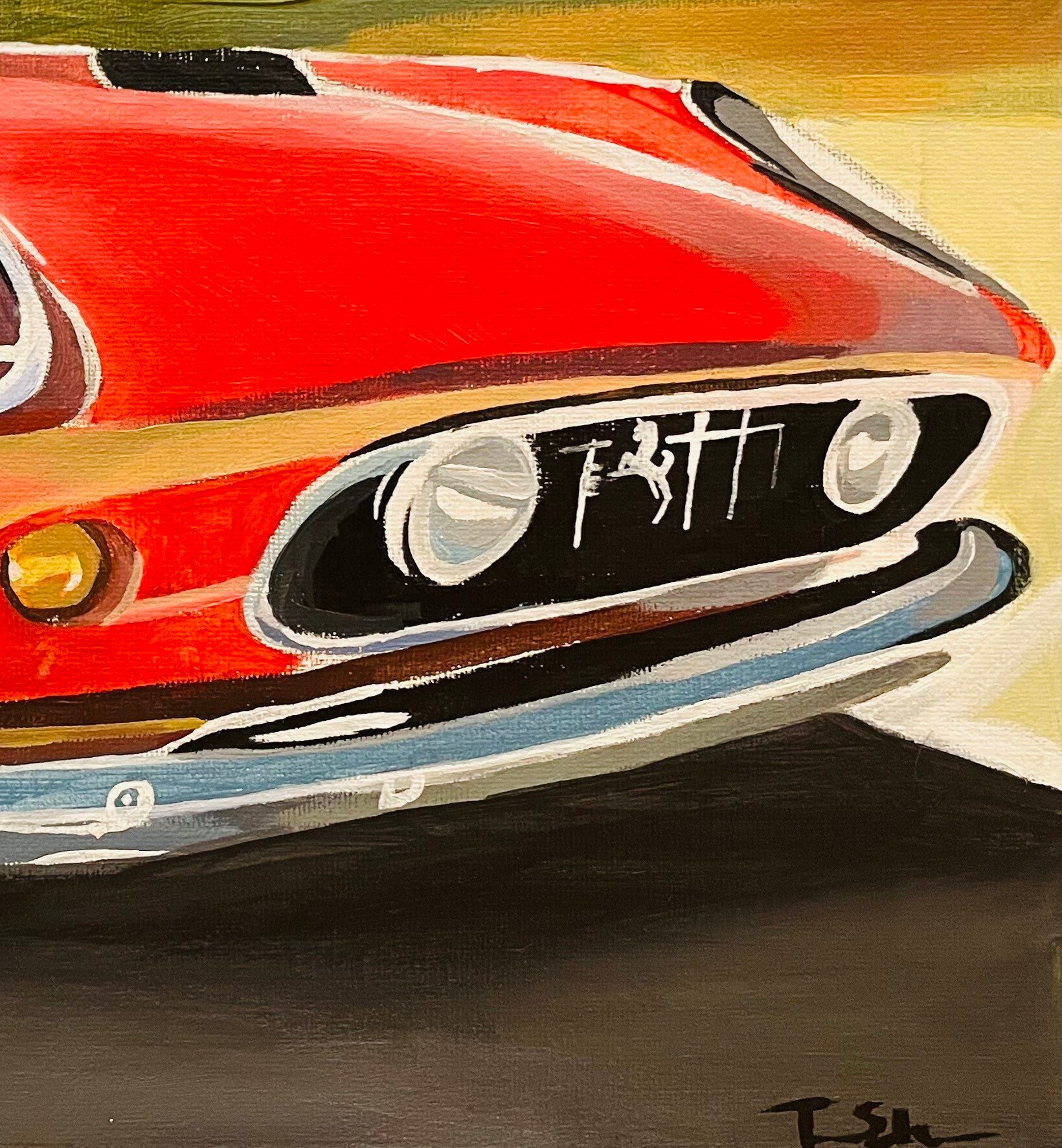 Original Muscle Car Painting - Etsy