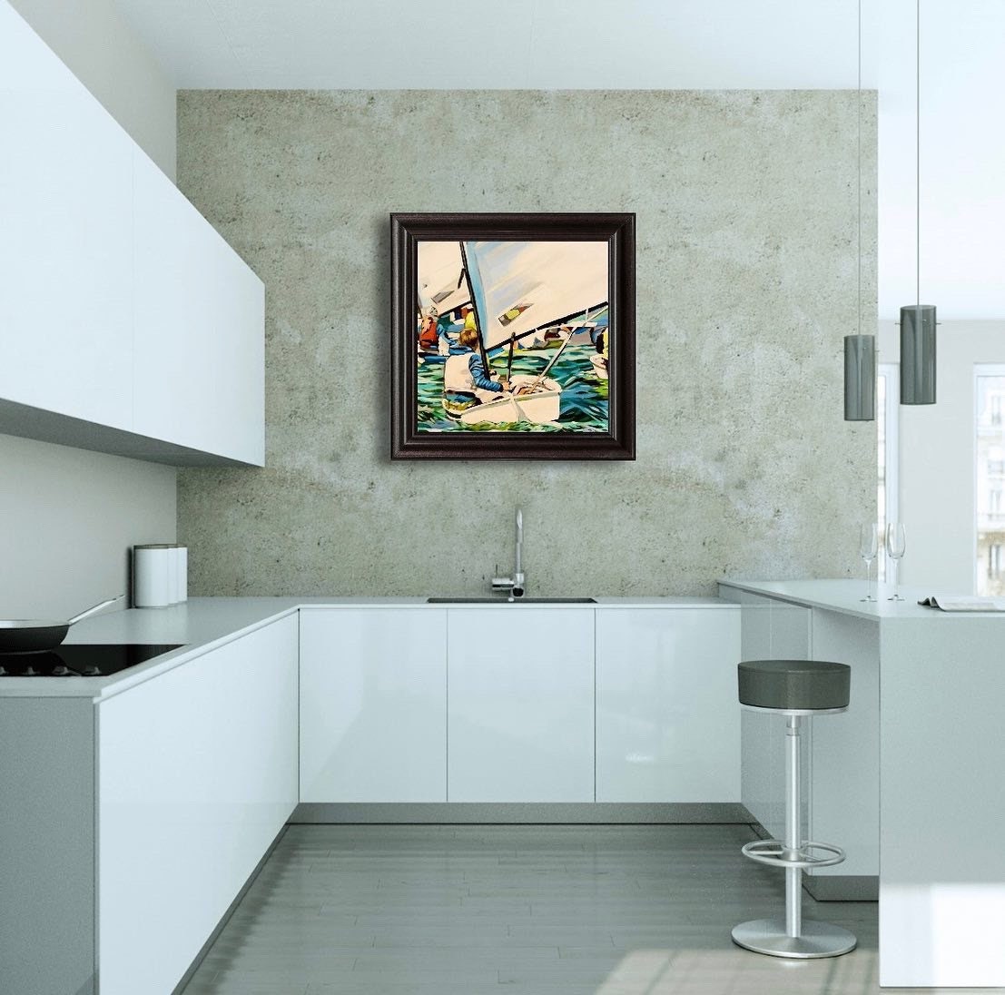 Acrylic Painting of Sailboat Races - Etsy