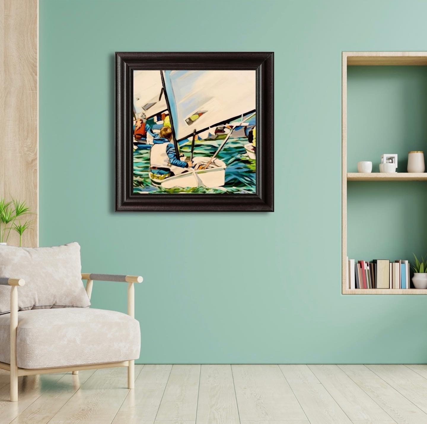Acrylic Painting of Sailboat Races - Etsy