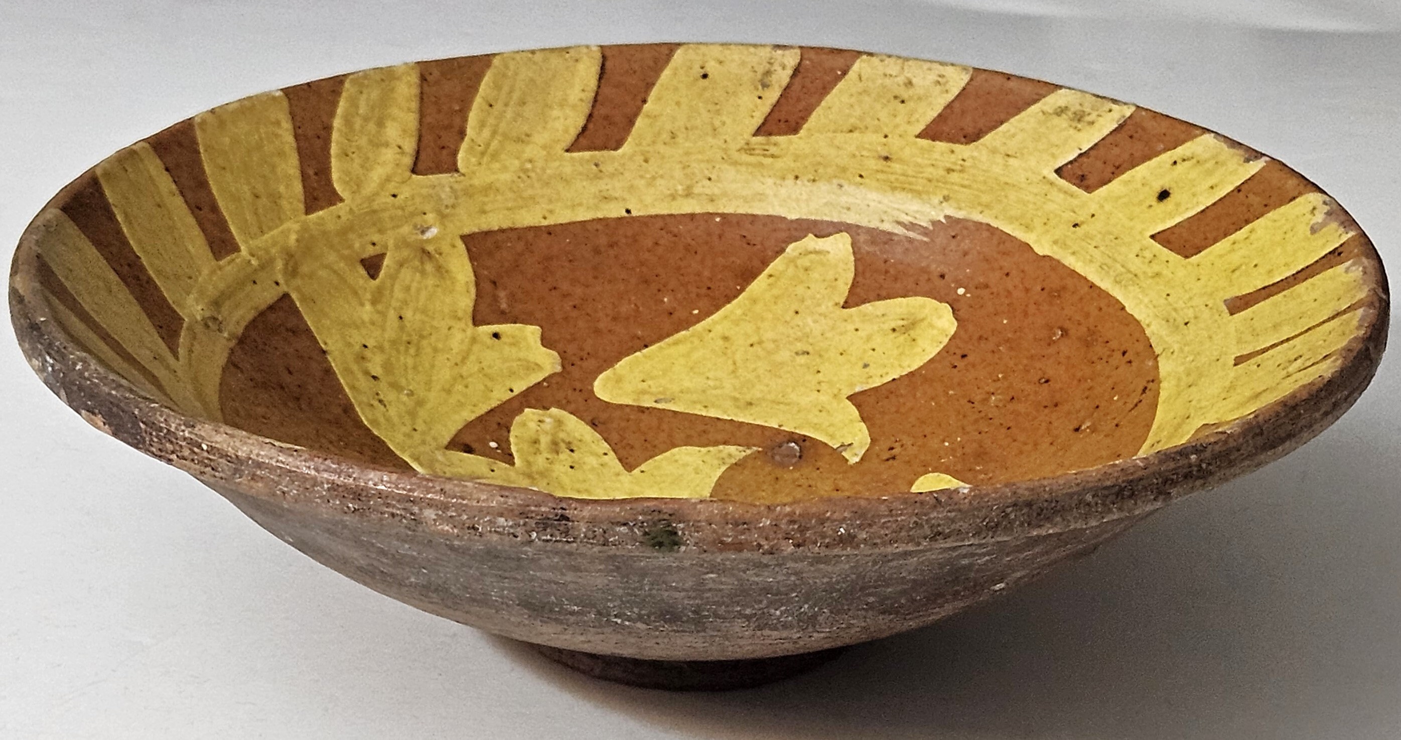 19th Century Hunza Clay Pottery Bowl With Yellow Slip Design - Etsy UK