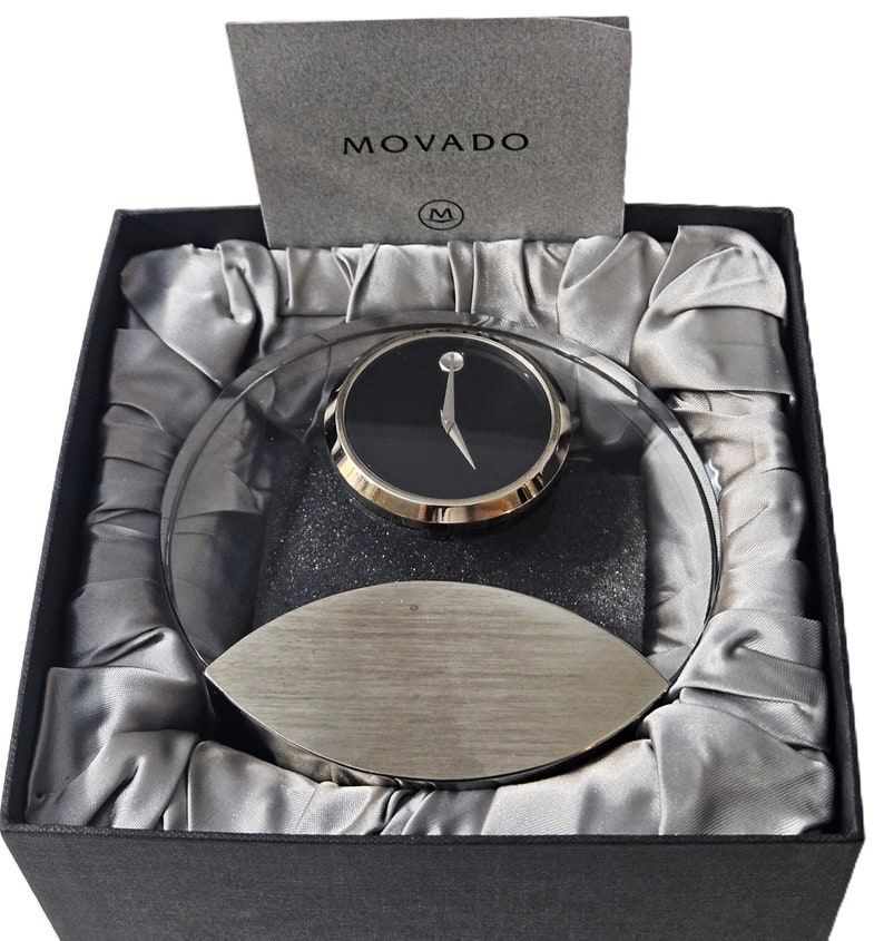 Movado Museum Cut Crystal Mantel/desk Clock - Etsy