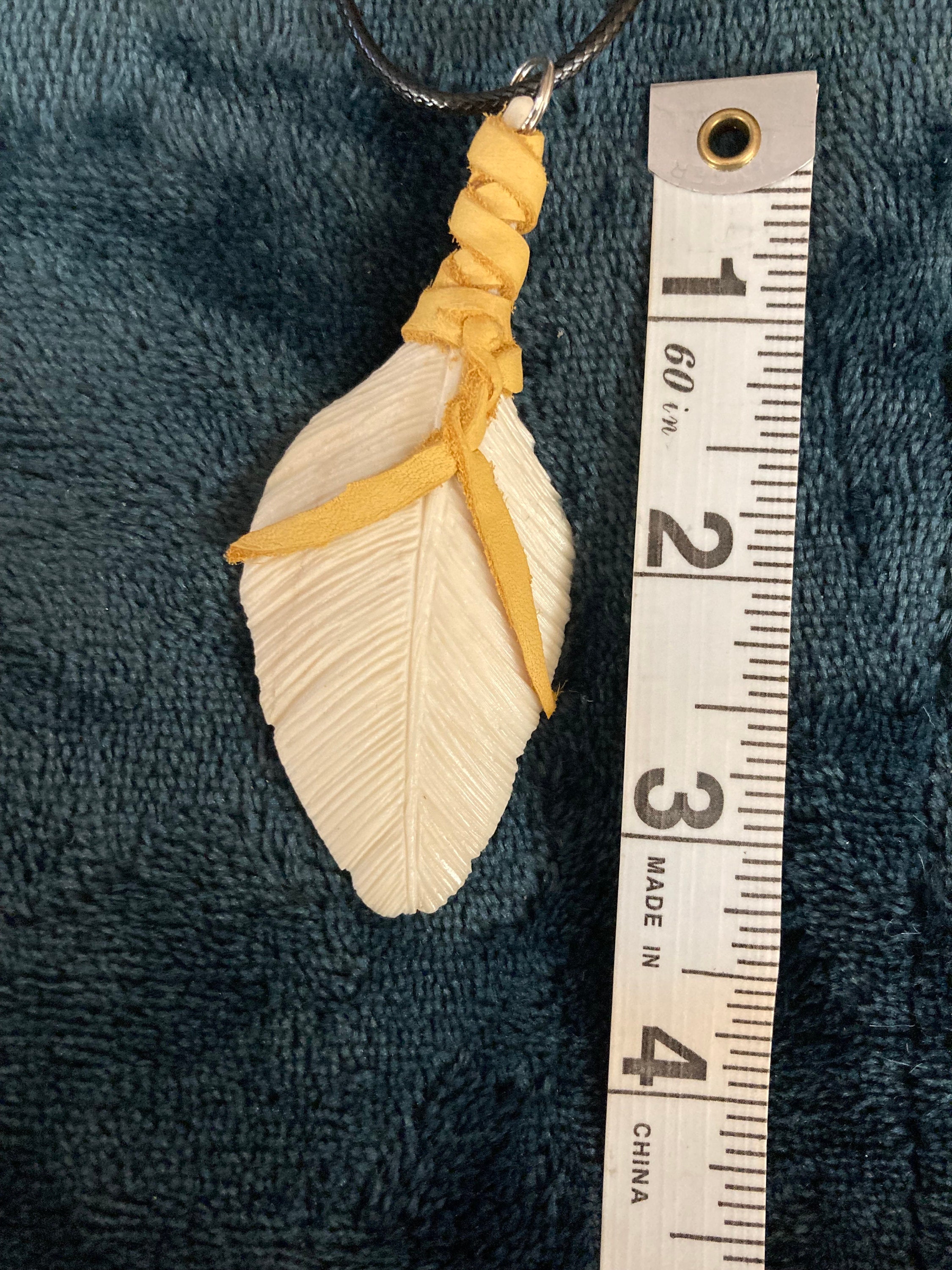 Hand Carved Jewelry, Bone Feather Necklace - Etsy