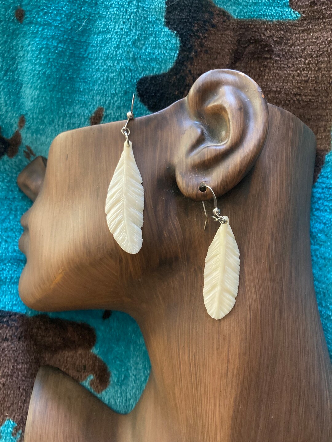Carved Bone Earrings, Dangle Earrings, Hand Carved Bone. - Etsy
