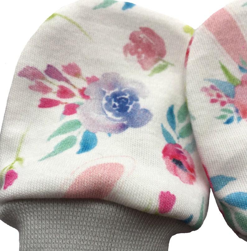 Bunny Baby Mittens Scratch Mittens No Scratch Mitts Organic Cotton Knit ...