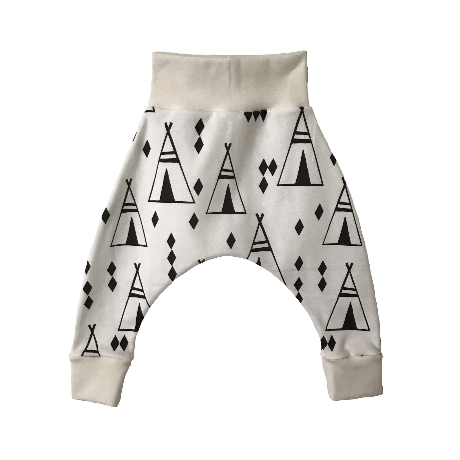 Black Tipi Harems Teepee Pants Boys Harem Pants Organic Cotton Knit ...