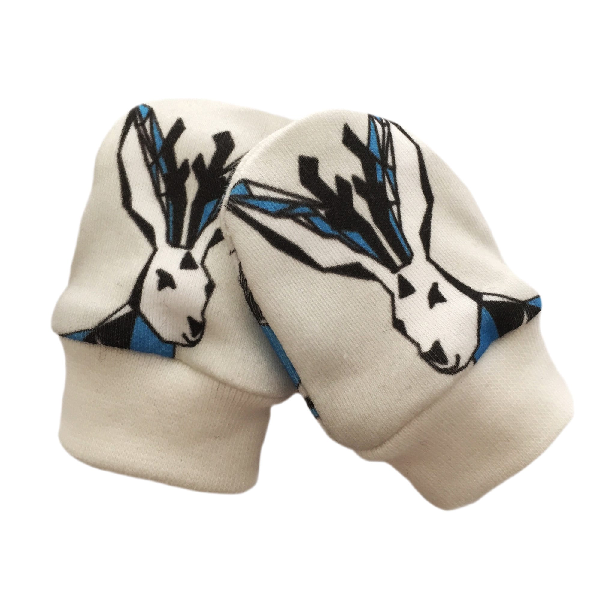 Fox Scratch Mitts Baby Scratch Mittens Geometric Fox Heads Jackalopes ...