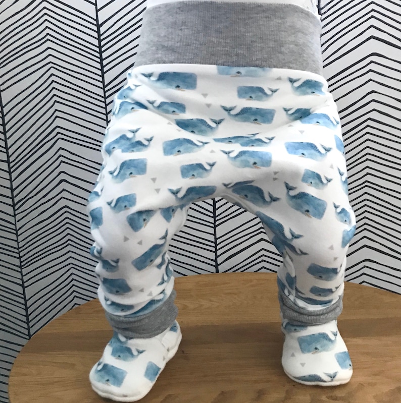 Blue Whales Baby Harem Pants - Etsy