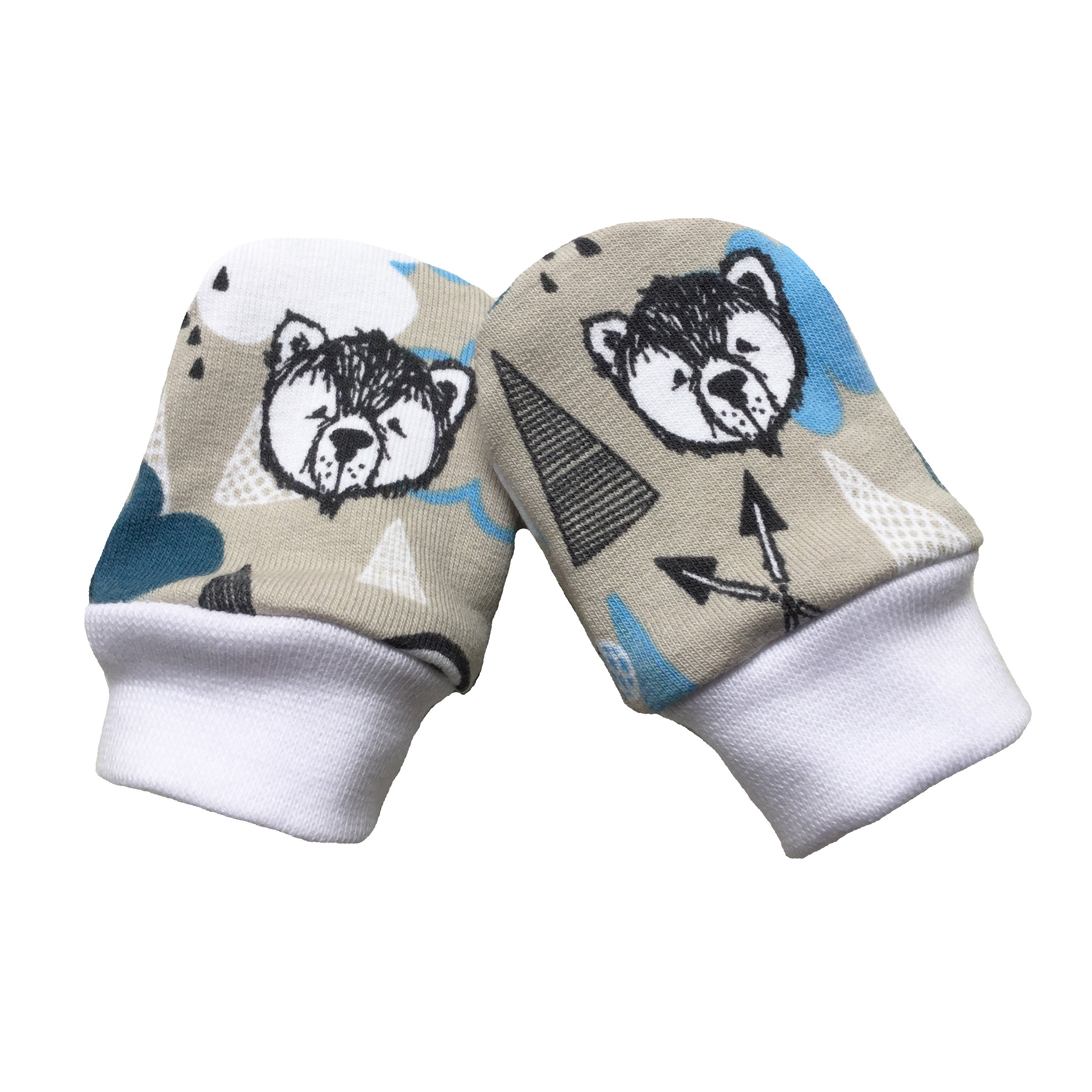 Mountains Scratch Mitts Baby Scratch Mittens Yellow Ochre Mits No ...