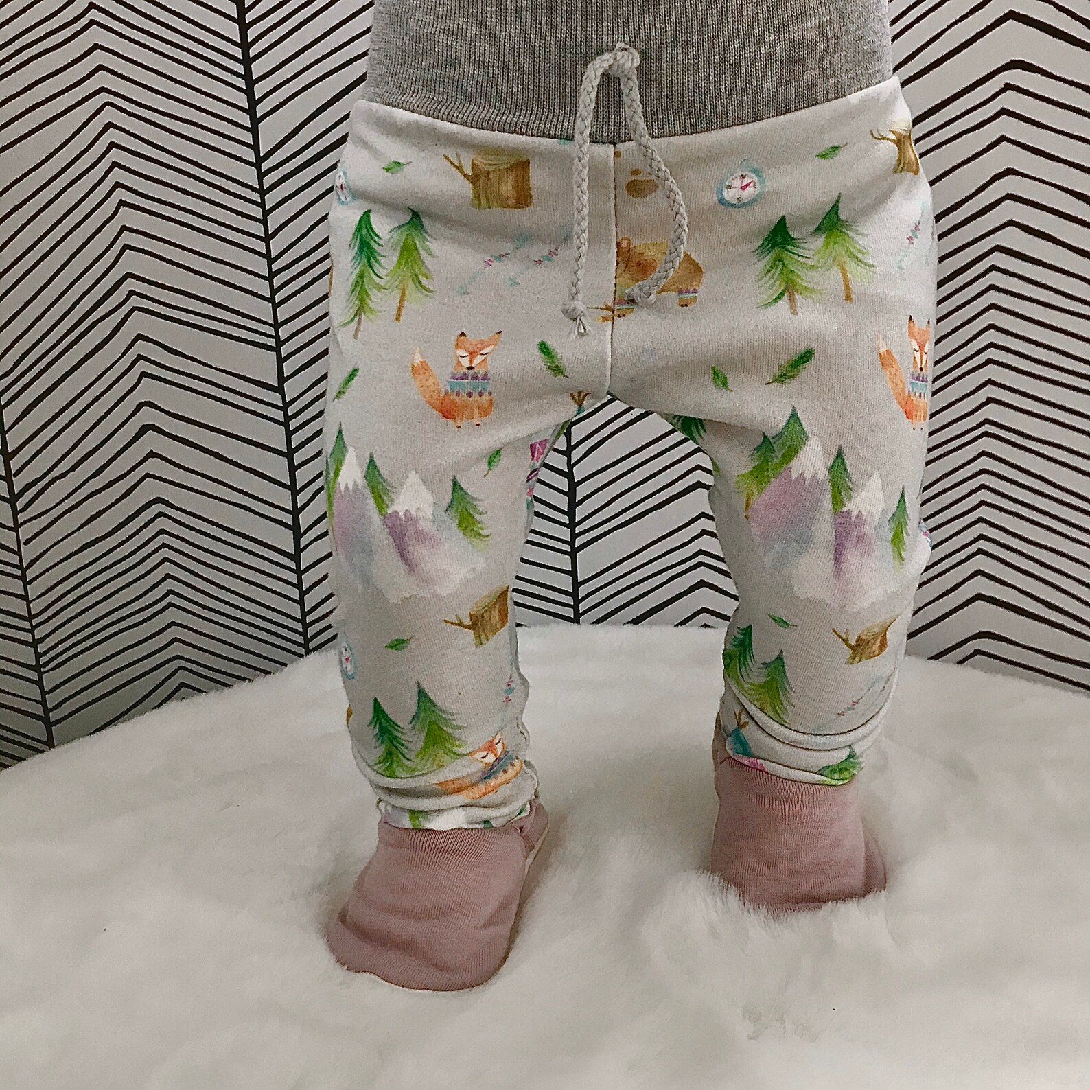 Foxes Bears & Tepees Organic Cotton Baby Leggings 0-3 Years Eco Kids ...