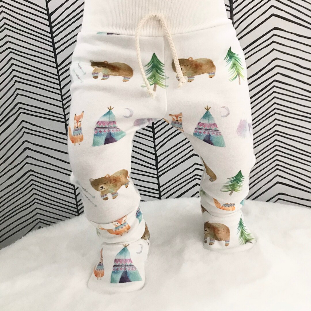 Bears Foxes & Tepees Organic Cotton Baby Leggings 0-3 Years Eco Kids ...