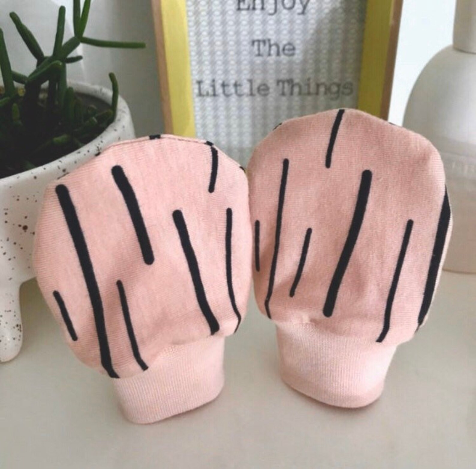 Baby Scratch Mittens Pink Lines Lions Feathers Fabric Pandas - Etsy