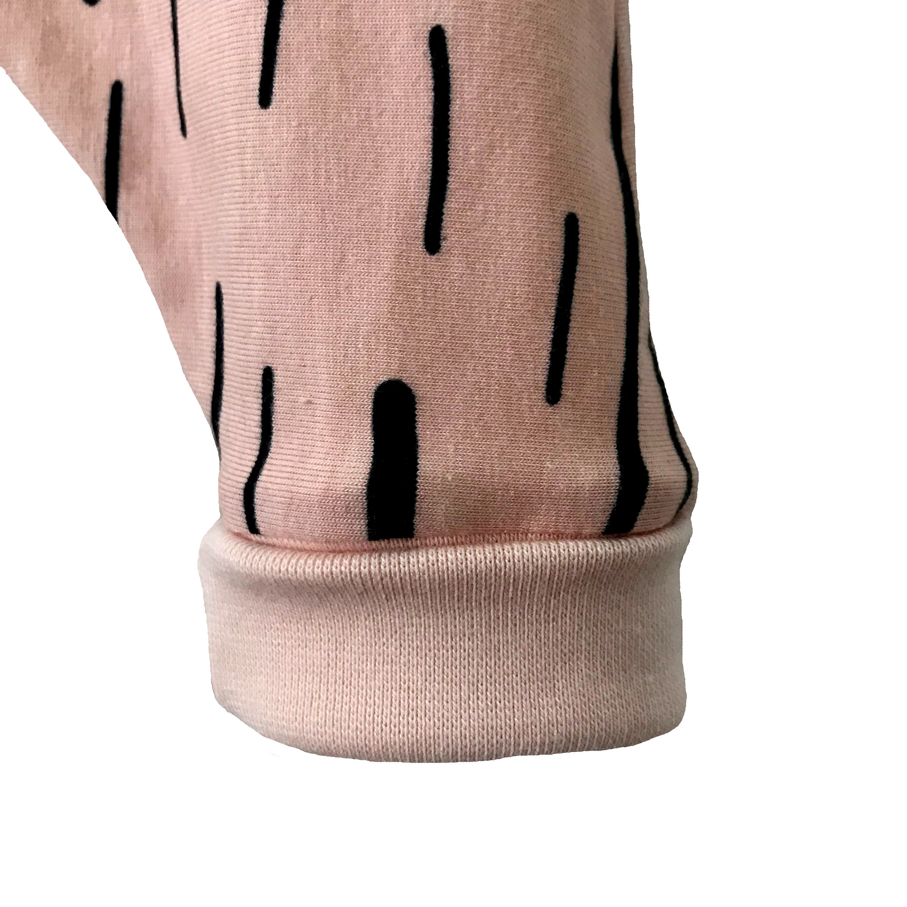 Girls Harems Pink Lines Harem Pant Trousers - Organic Cotton Jersey Eco ...