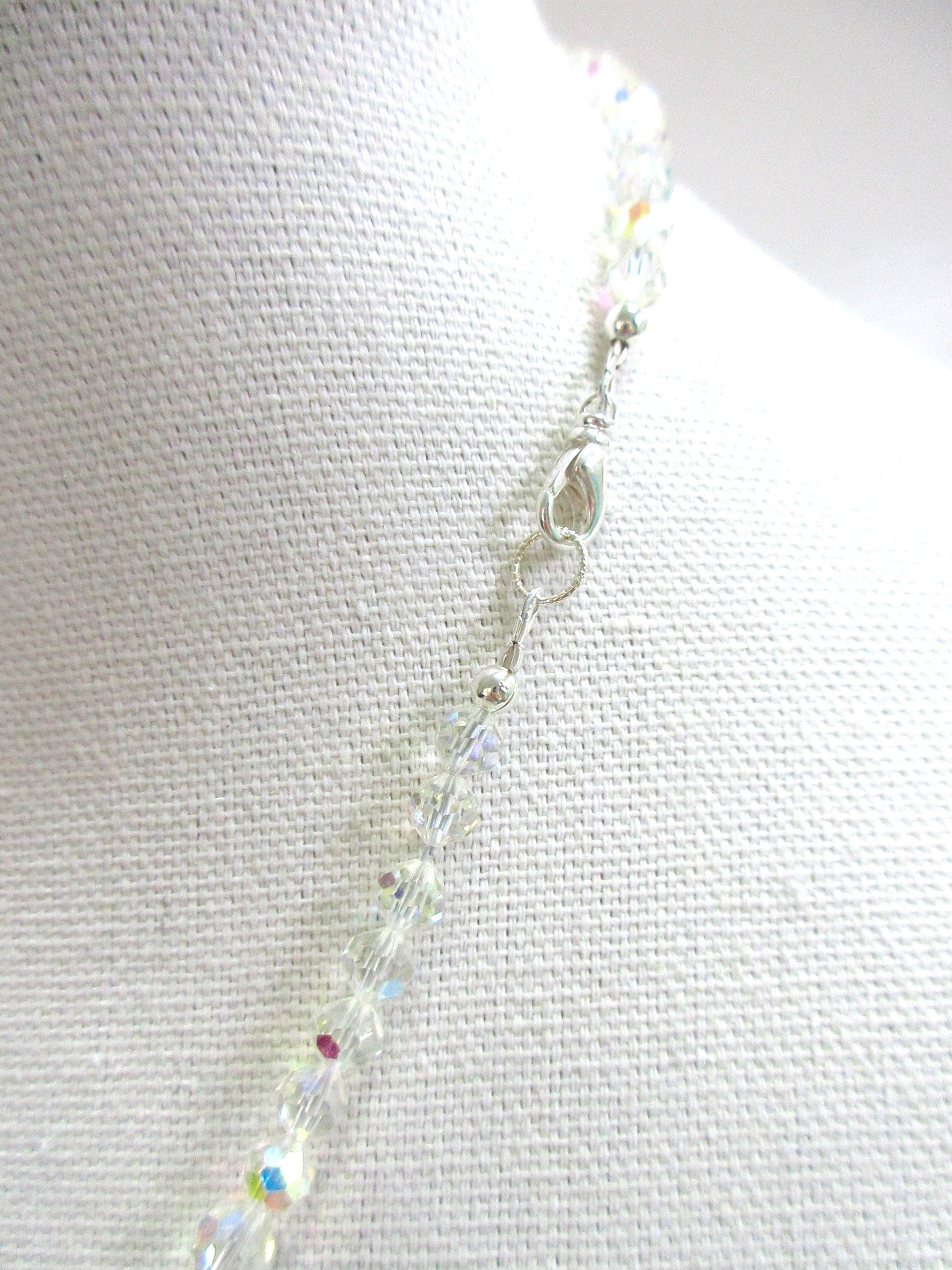 Aurora Borealis Full Necklace,vintage Cut Crystal Bead Necklace,60 ...