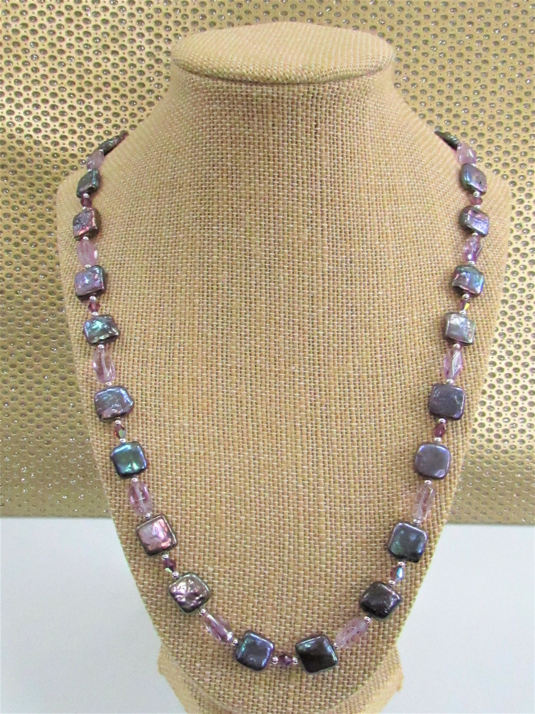 Square Freshwater,peacock Pearls,purple Pearls,pearls Silver Beads ...
