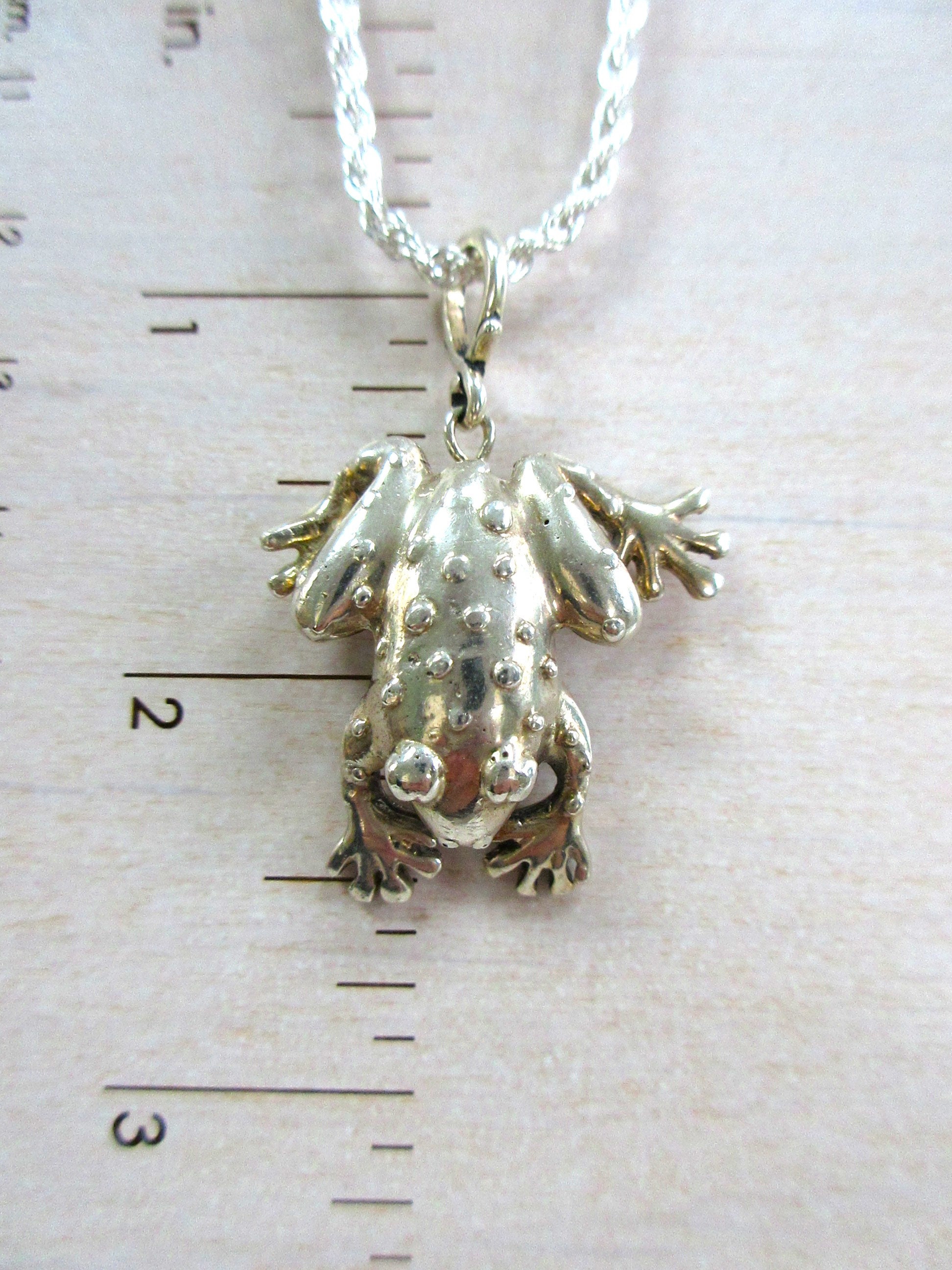 Silver Frog Pendant,tree Frog Pendant Necklace,925 Silver Frog Charm ...