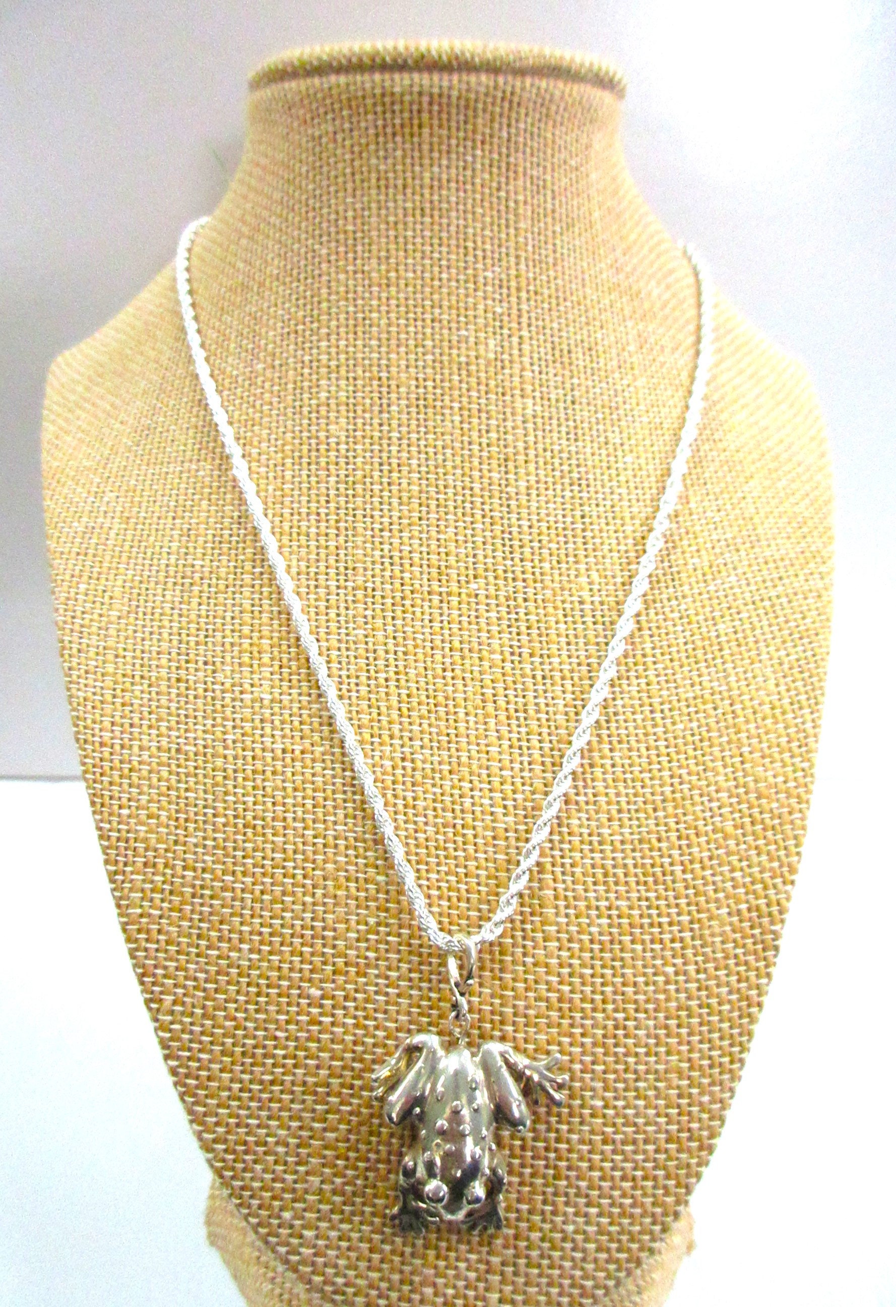 Silver Frog Pendant,tree Frog Pendant Necklace,925 Silver Frog Charm ...