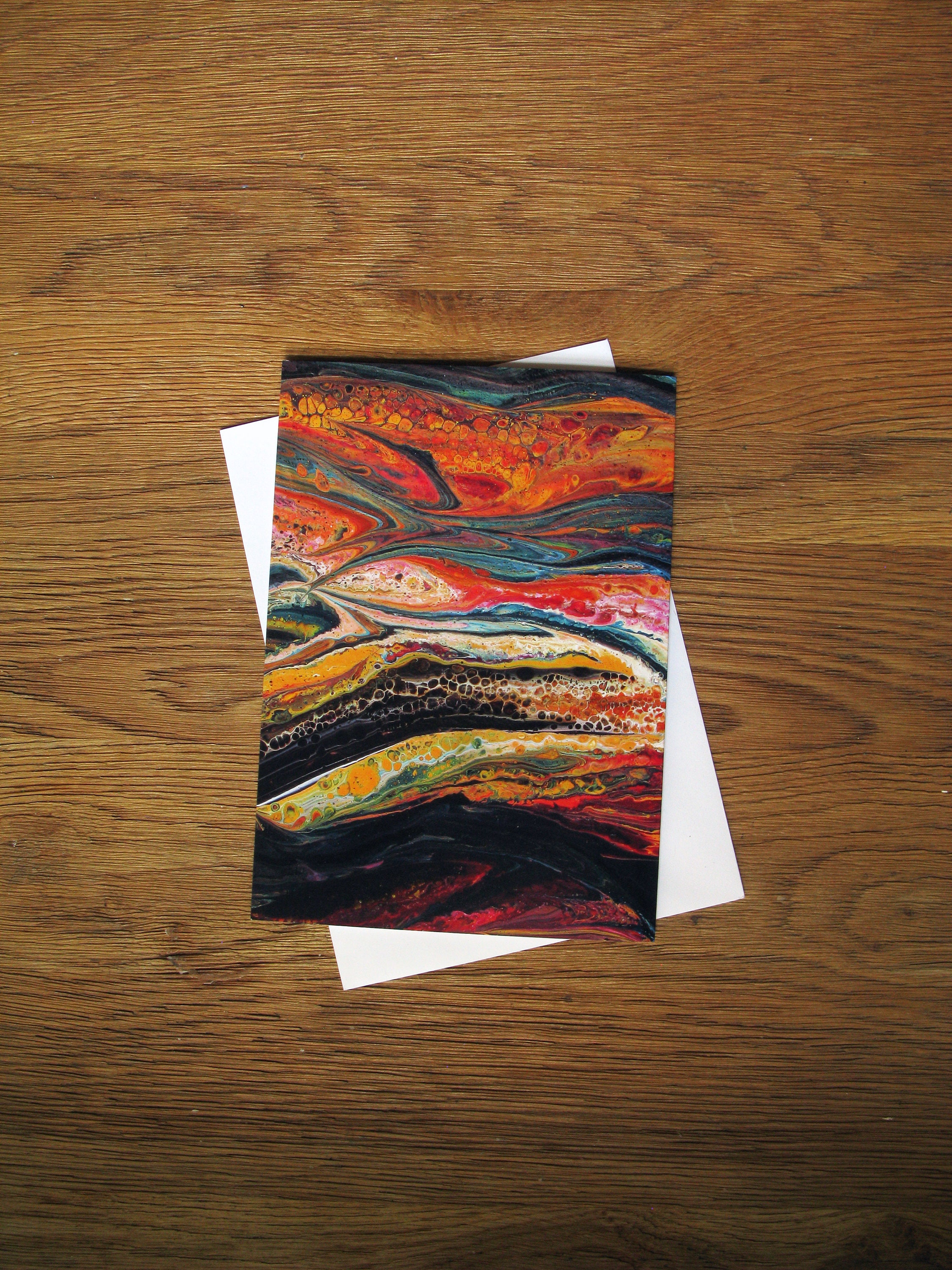 Abstract Greetings Card Art Card Original Art Fluid Acrylic Etsy Abstract Greetings Card Art Card Original Art Fluid Acrylic Etsy