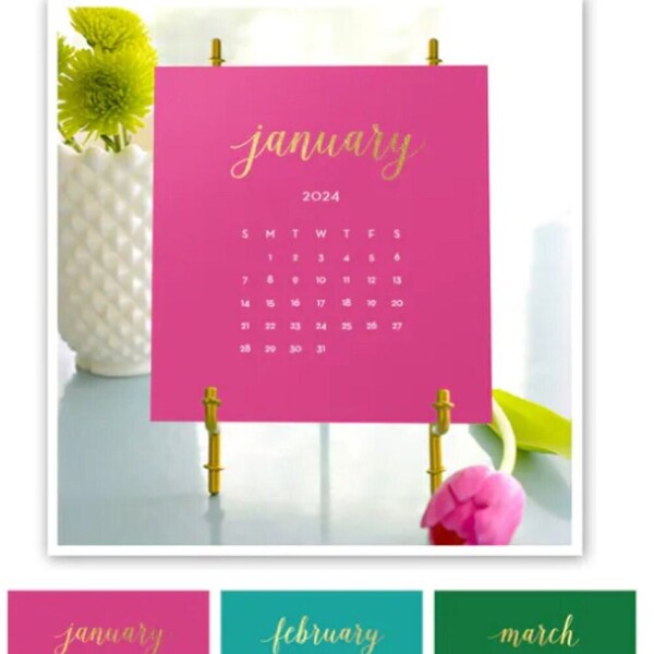 Colorful Calendar - Etsy