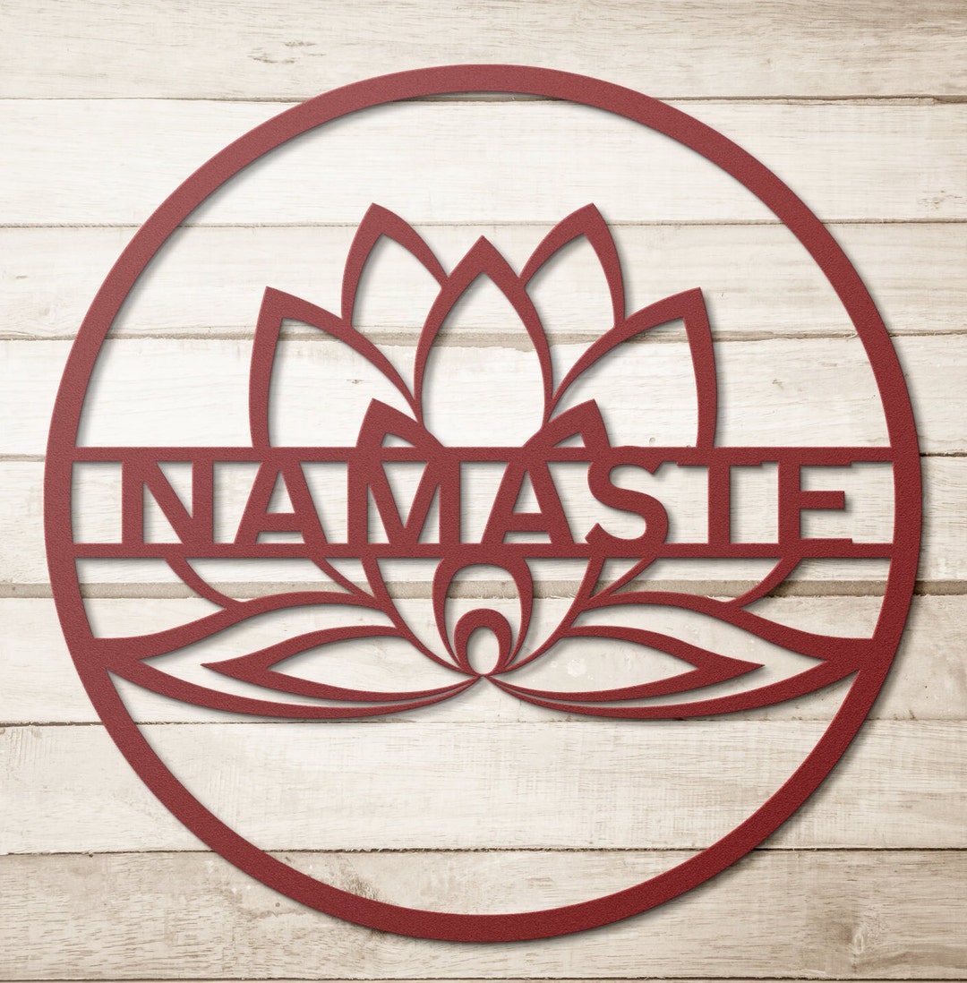 Namaste Sign Metal Namaste Sign Yoga Studio Decor Namaste - Etsy