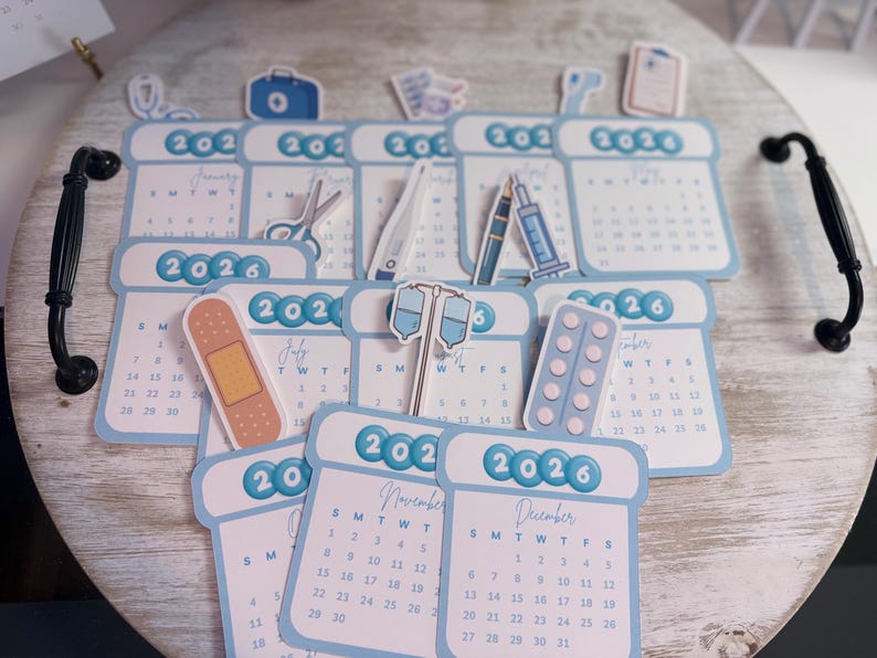 2026 Medical Desk Calendar With Mini Easel, Nurse Gift, Healthcare Desk ...