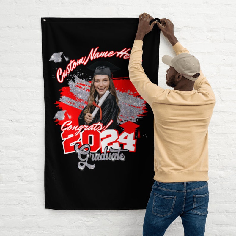 Custom Graduation Flag Personalized Class of 2024 Banner Commemorative ...