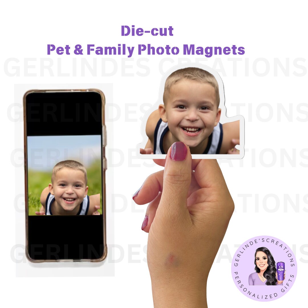 Die-cut Custom Magnet Photo Prints | Personalized Pet & Family Photo ...