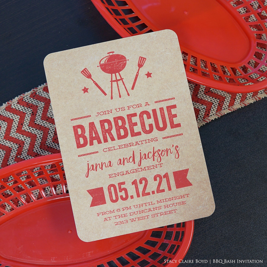Personalized BBQ Bash Invitation. - Etsy