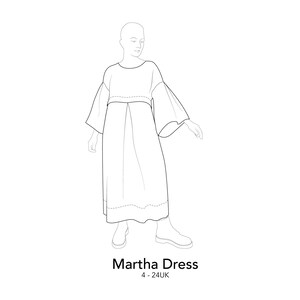 Martha Dress Sewing Pattern by Dhurata Davies, Digital PDF Pattern in ...