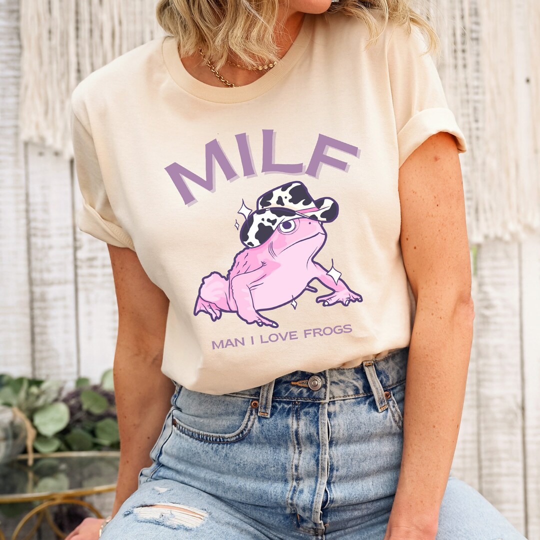 MILF Man I Love Frogs T-shirt, Funny MILF Frogs Shirt, MILF Meme Shirt, Frog Shirt, Frog Lovers ...