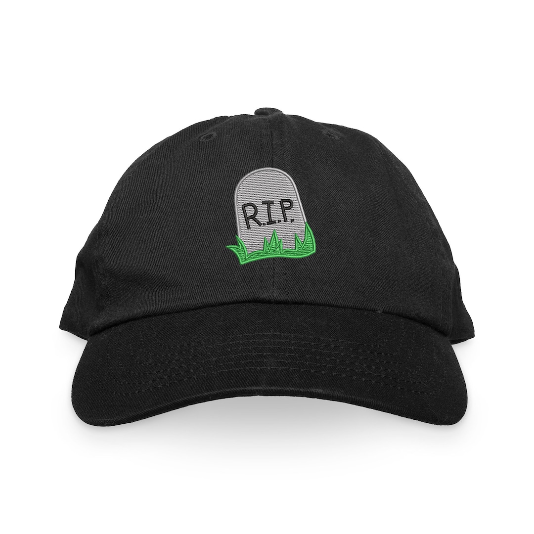 RIP Headstone Dad Hat, Embroidered Hat, Baseball Hat, Baseball Cap ...