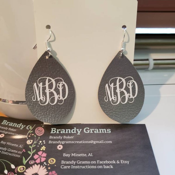 Monogram Earrings - Etsy